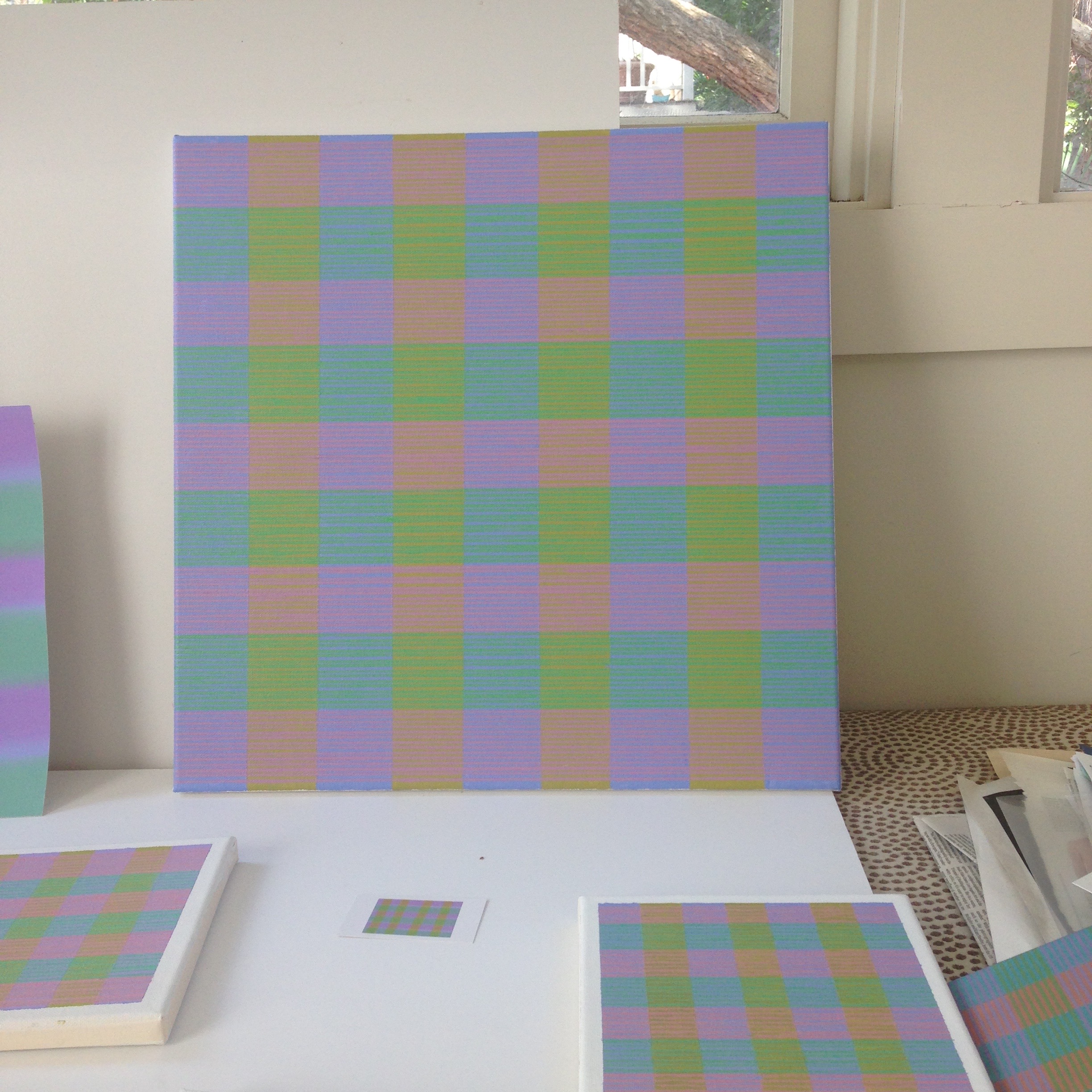 Monocular Rivalry Paintings 4 Colours | Leone Burridge